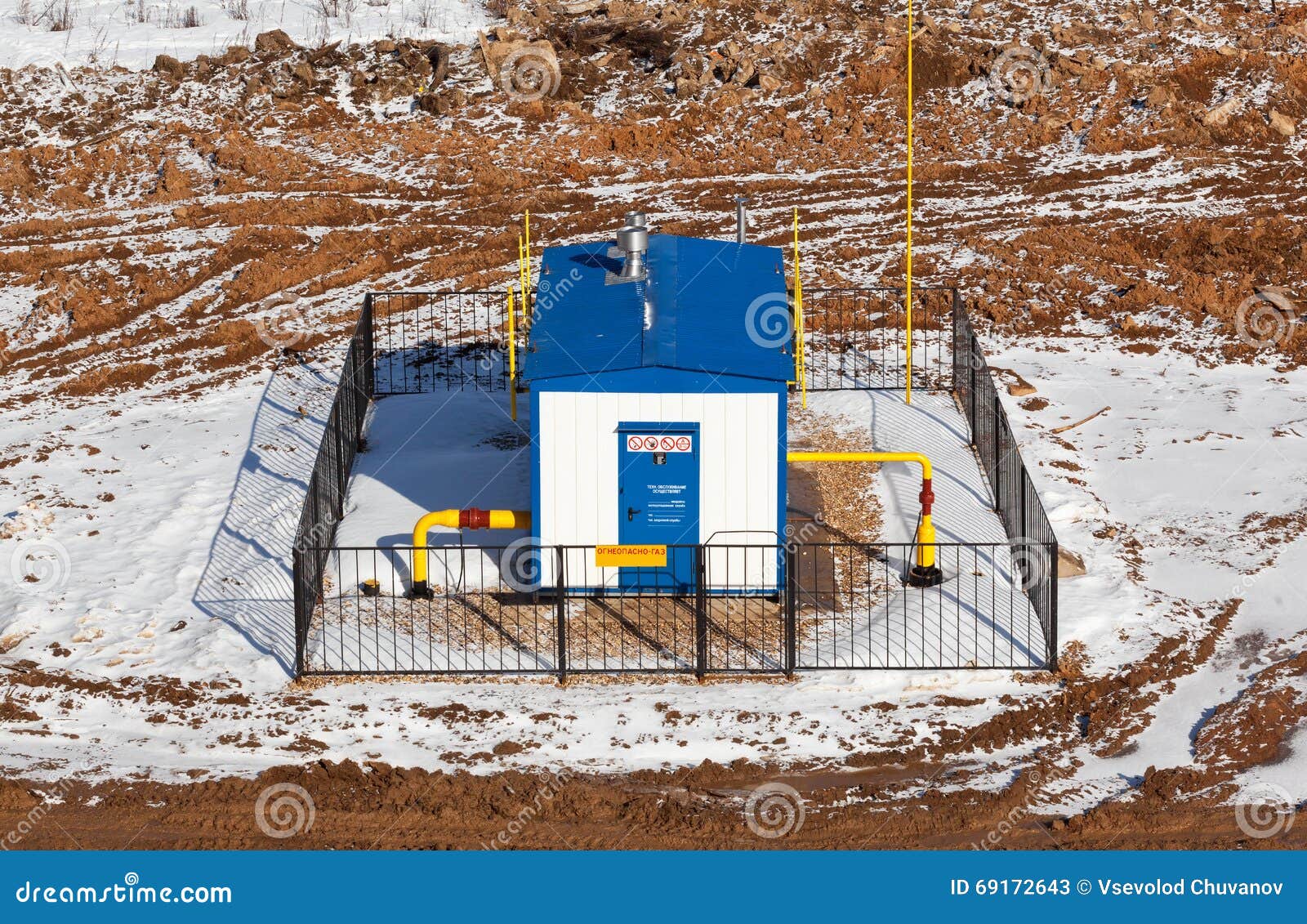 Exterior New Gas Control Point Block-type Top View Stock Image - Image ...