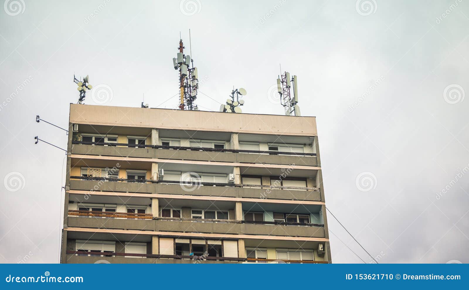 Exterior of the Nostalgic Architecture of Panel Houses Stock Photo ...