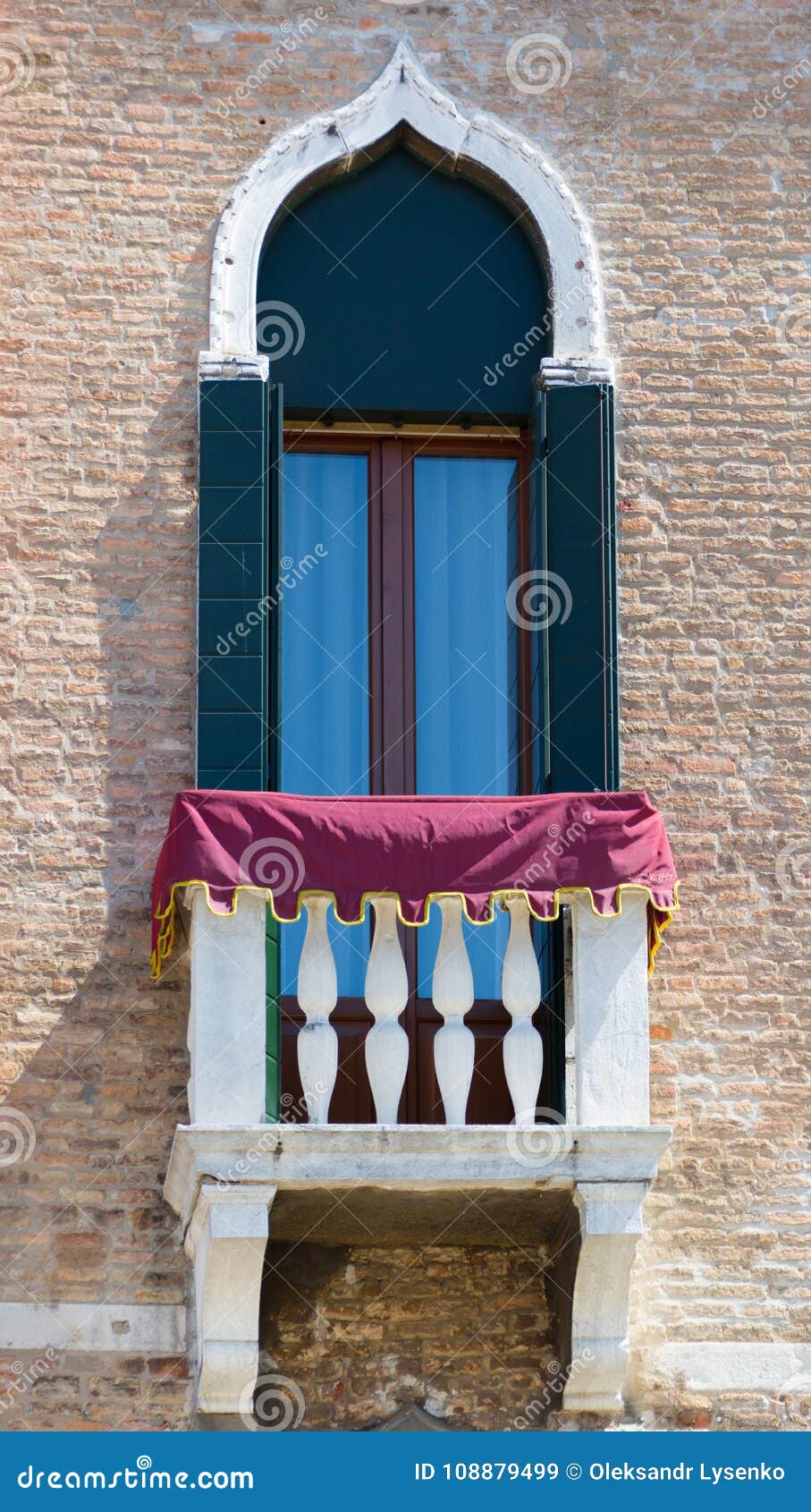 Old Building Window and Balcony Stock Image - Image of village ...