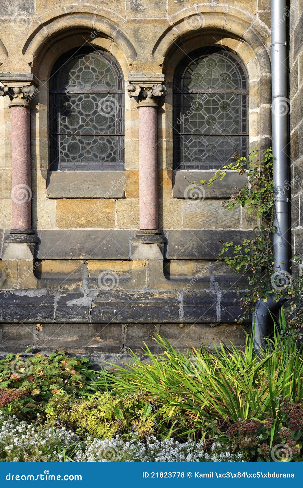 Exterior of old church stock photo. Image of stained - 21823778