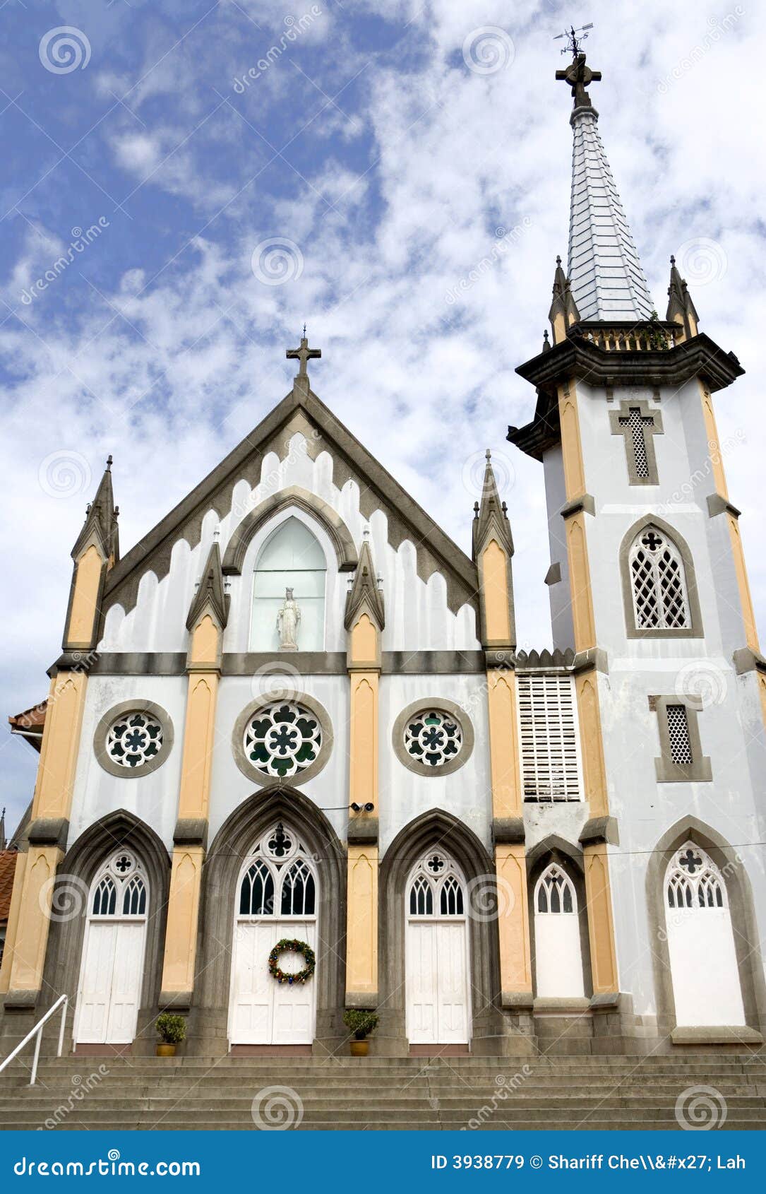 Exterior of old church stock image. Image of malaysia - 3938779