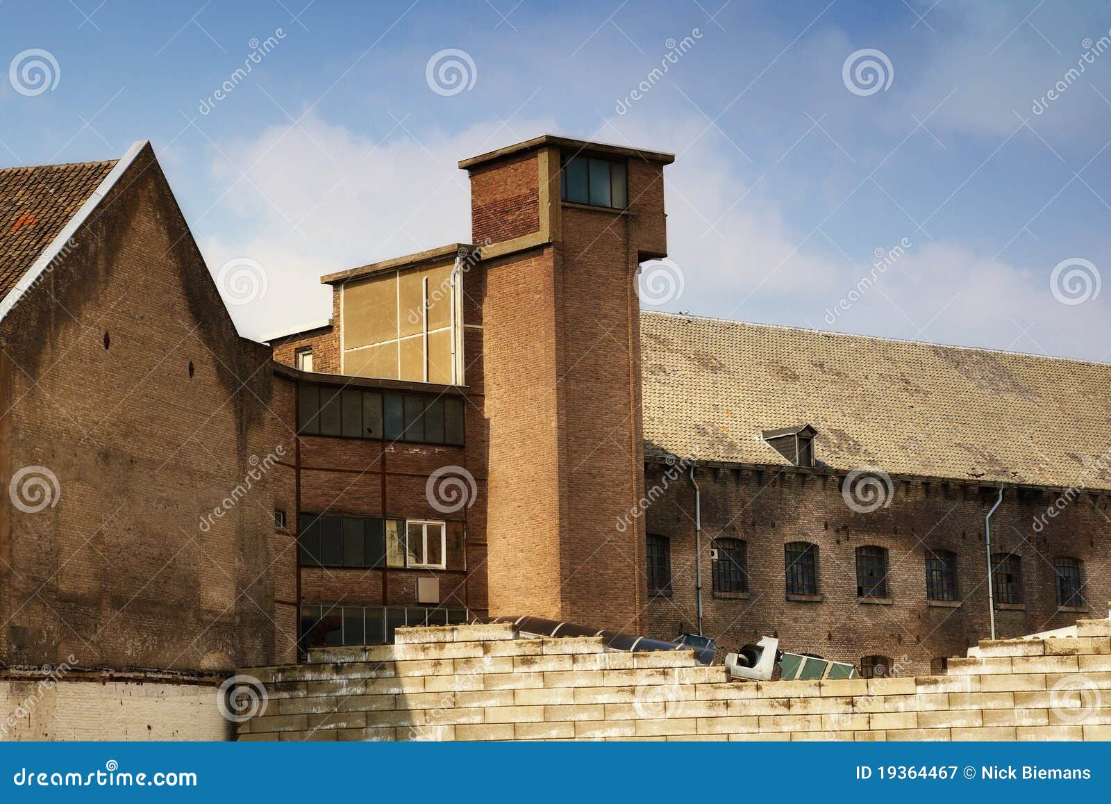 Exterior of old factory stock image. Image of architectural - 19364467