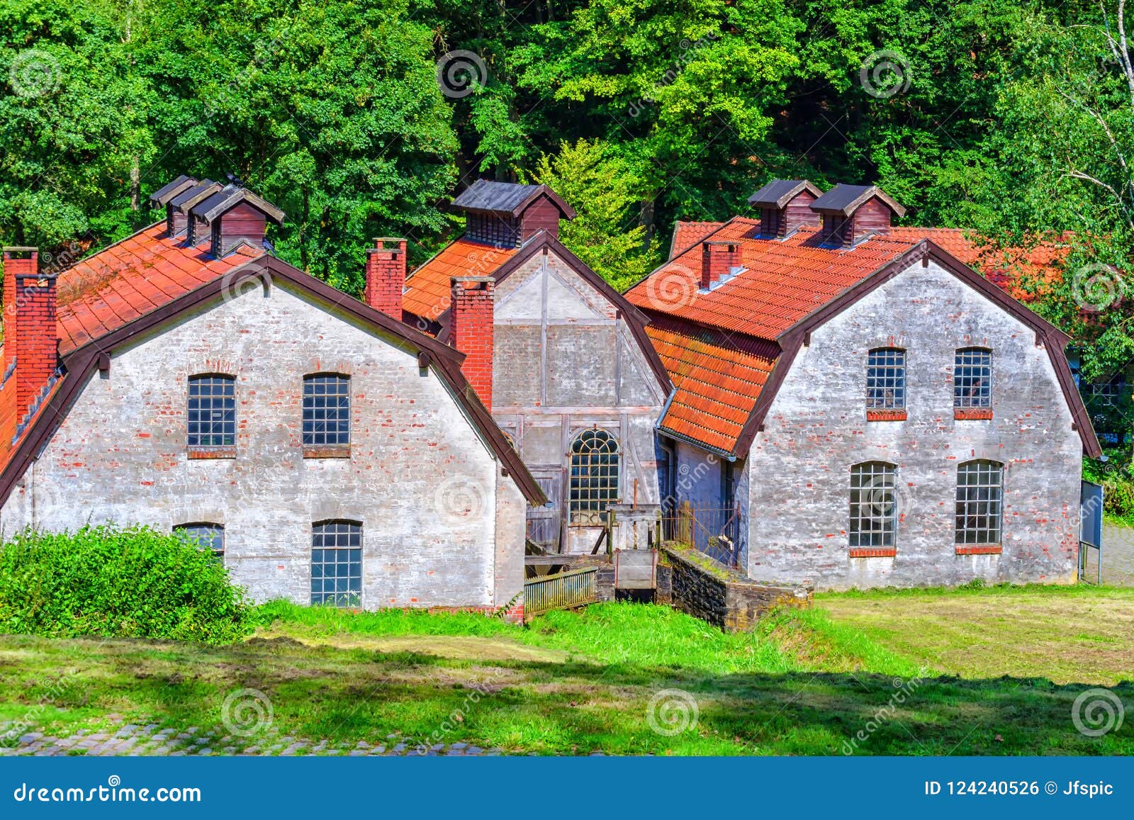 Old Factory Building and Facade Stock Photo - Image of obsolete ...