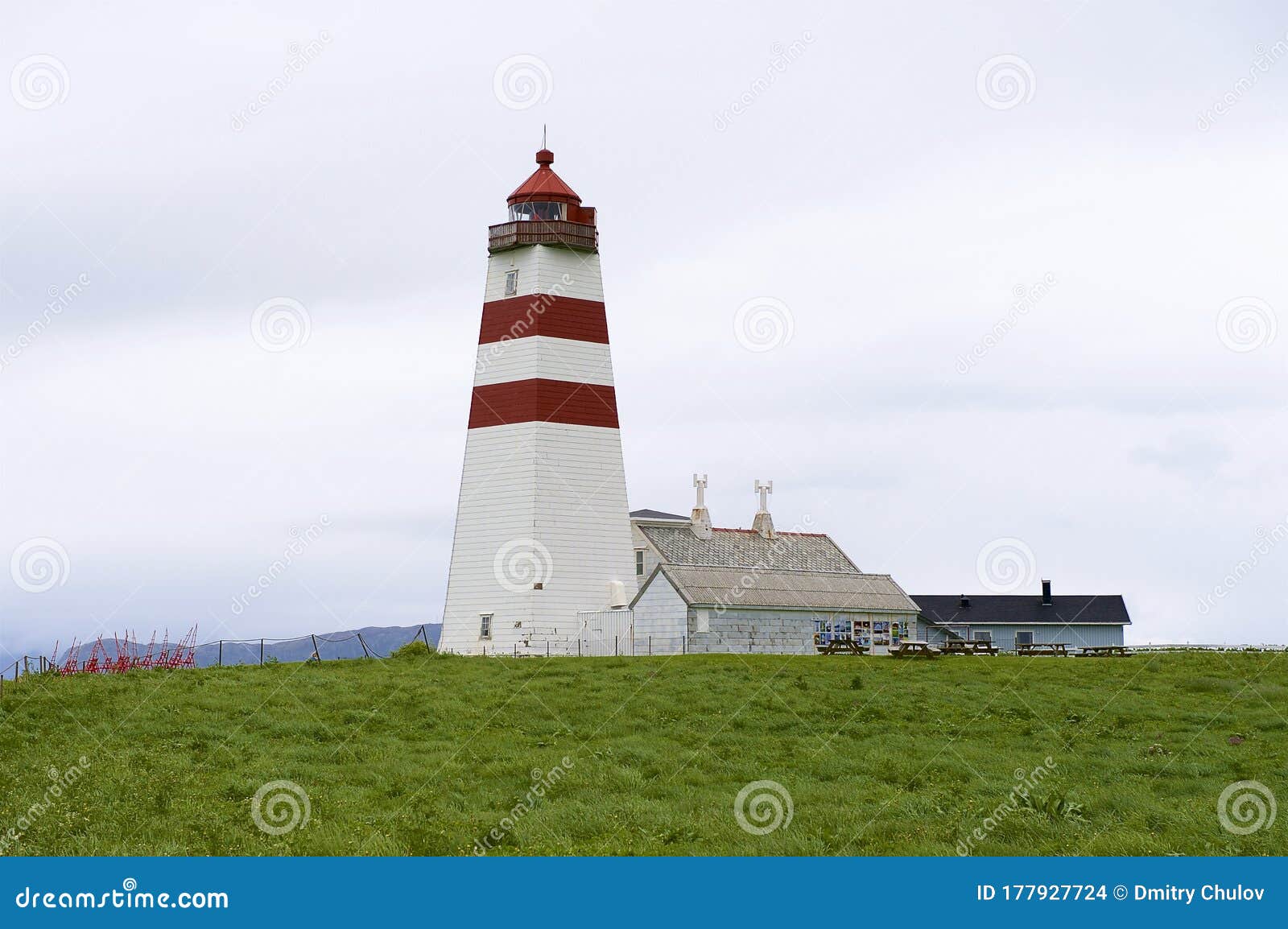 Exterior of the Old Lighthouse in Alnes, Norway. Stock Photo - Image of ...