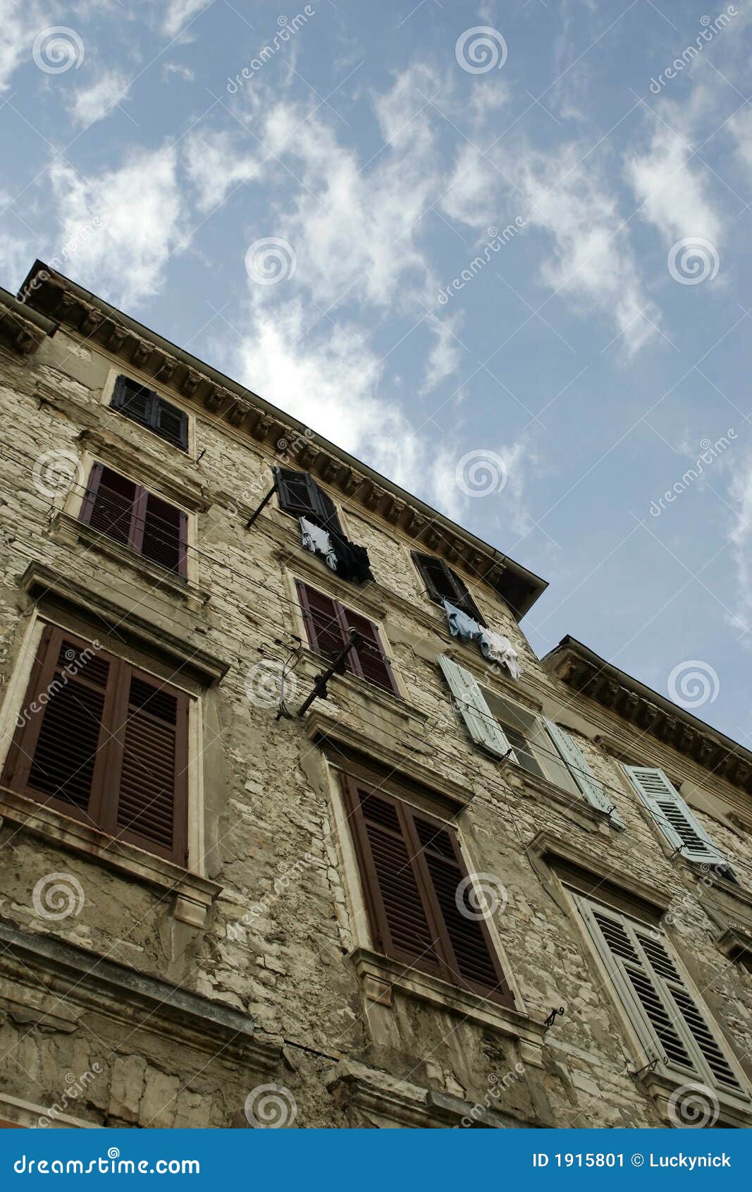 Exterior of Old Stone Building Stock Image - Image of stone ...