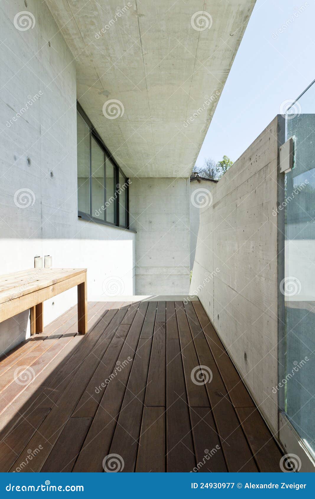 Exterior, Passage of Balcony Stock Image - Image of cement, passage ...