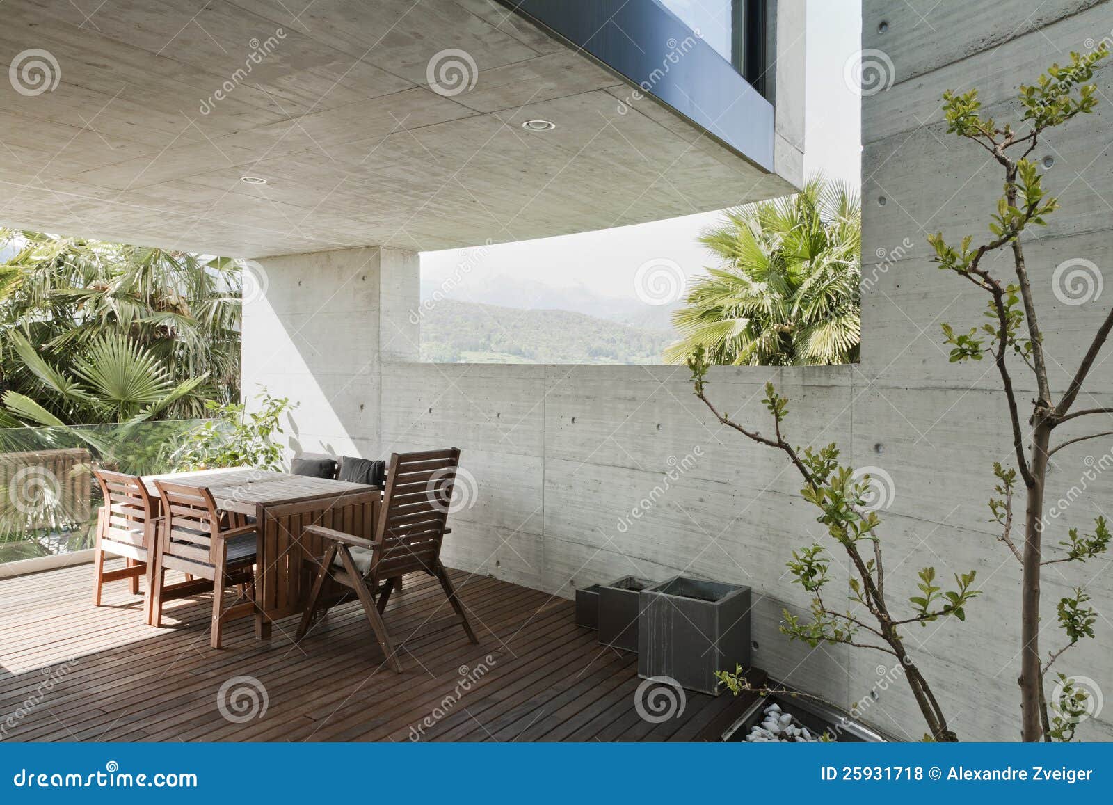 Exterior, Passage of Balcony Stock Photo - Image of outside, design ...