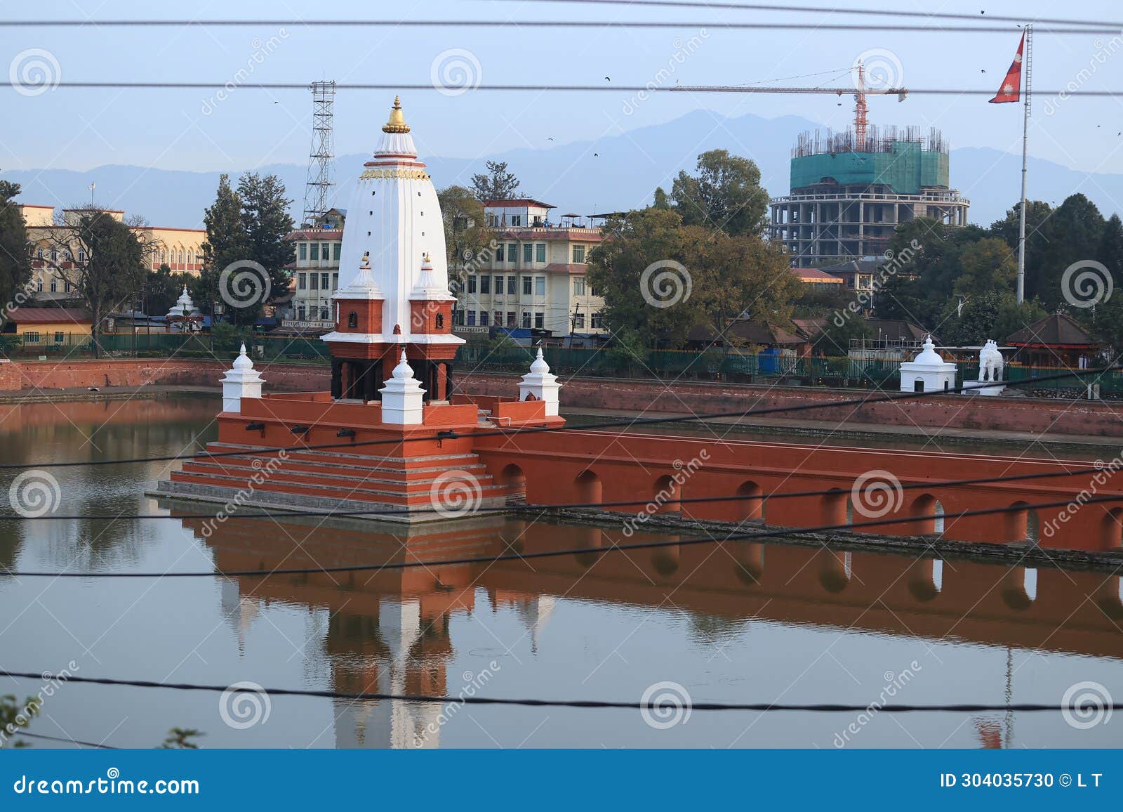 Exterior of Rani Pokhari in Kathmandu Stock Photo - Image of ...