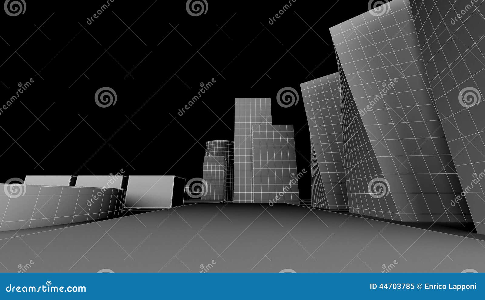 Exterior Render of Some Buildings Stock Illustration - Illustration of ...