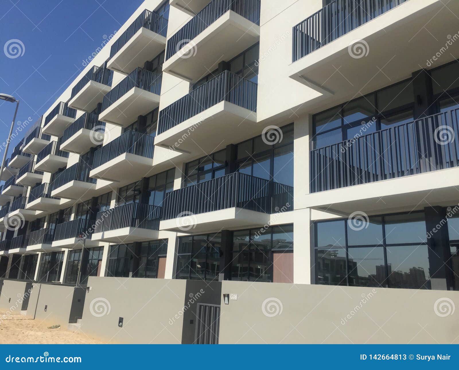 Outside Exterior of a Brand New Residential Building Complex in a City ...