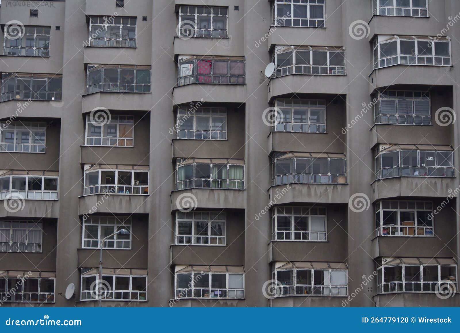 Exterior Of A Residential Building,indistinguishable Repeated Windows ...