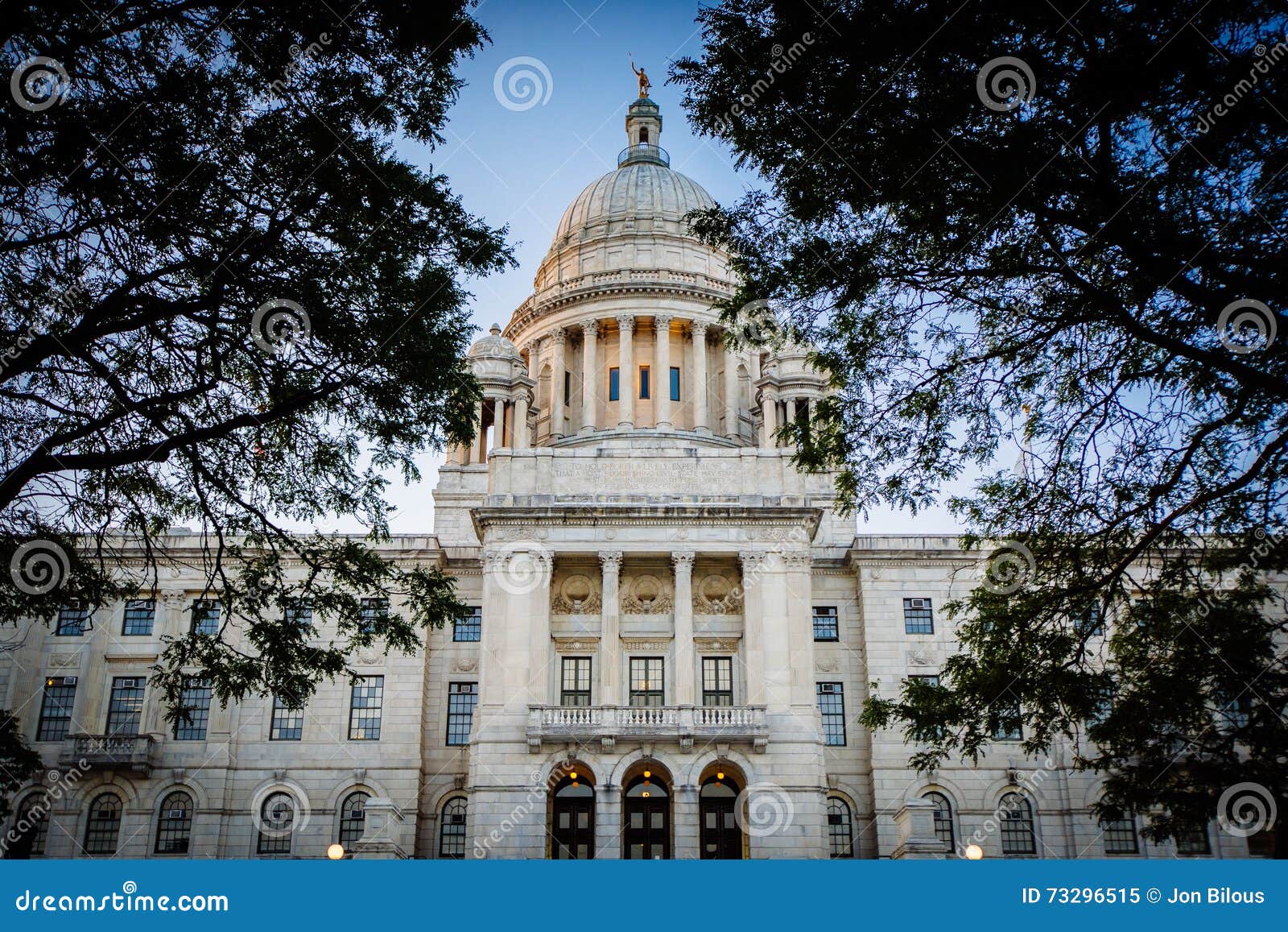 The Exterior of the Rhode Island State House, in Providence, Rho Stock ...