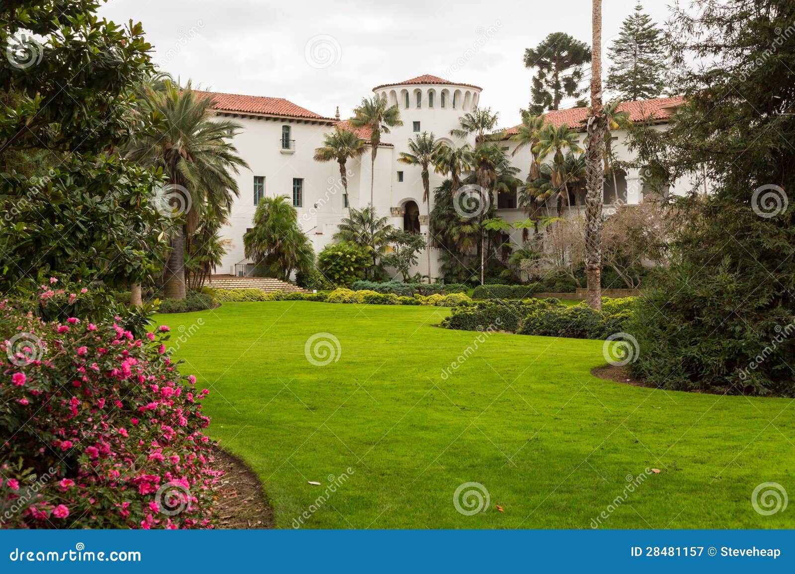Exterior Santa Barbara Courthouse California Stock Image - Image of ...