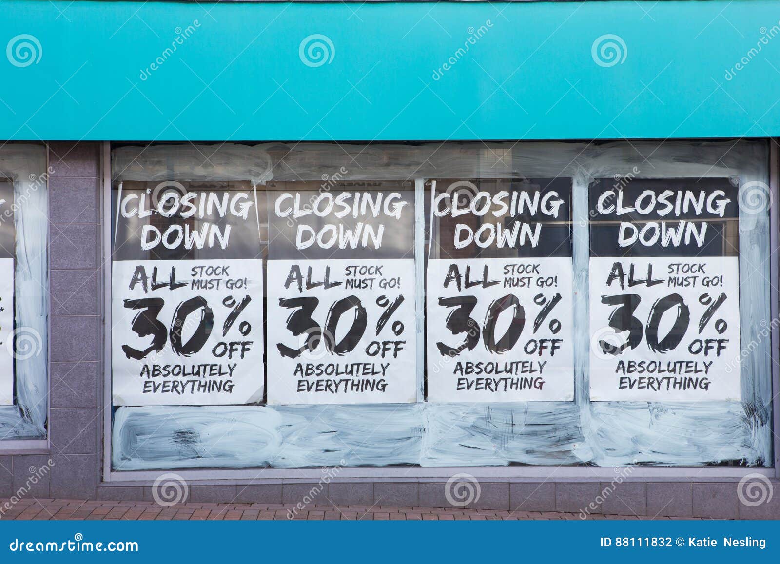 Exterior of Shop with Closing Down Notice in Window Stock Photo - Image ... Exterior of Shop with Closing Down Notice in Window Stock Photo - Image ...