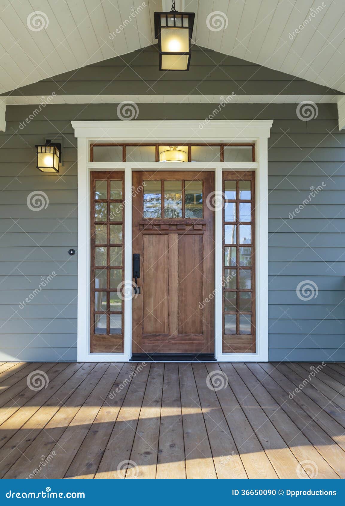 Exterior Shot of a Wooden Front Door Stock Photo - Image of outdoors ...