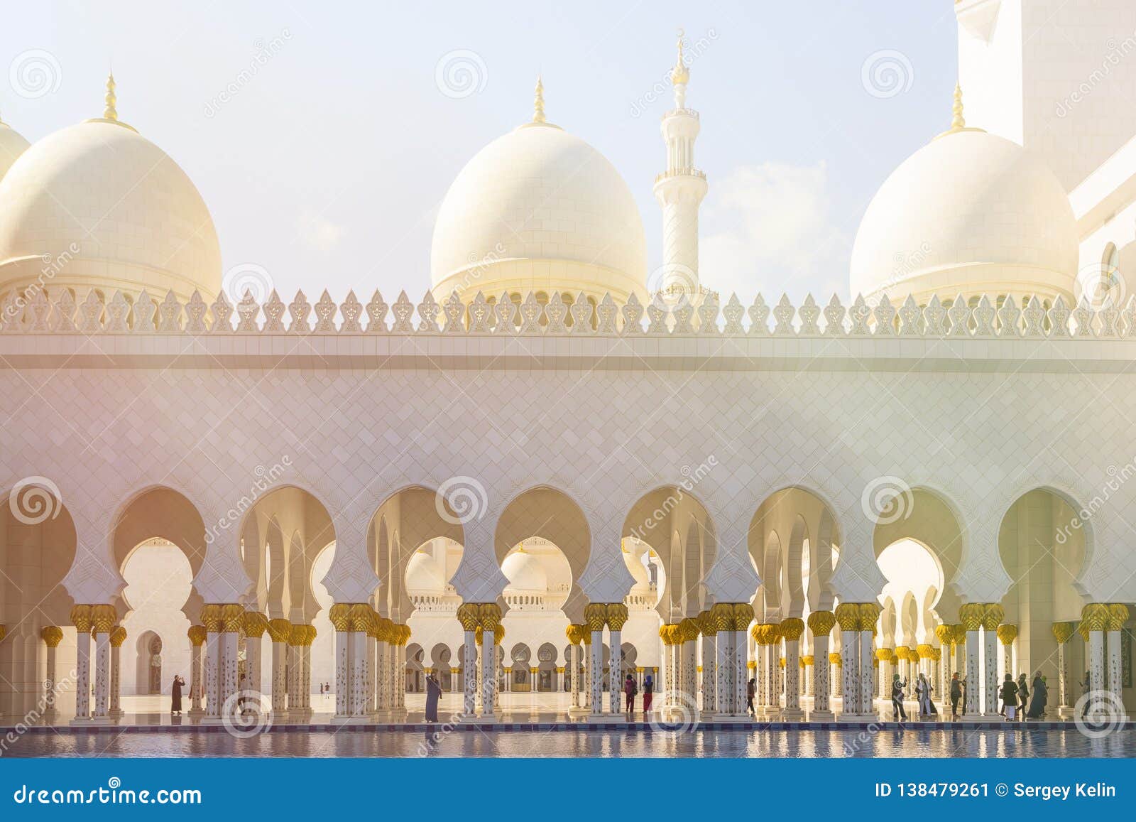 Exterior and Side View of the Abu Dhabi`s Mosque - Sheikh Zayed Mosque ...