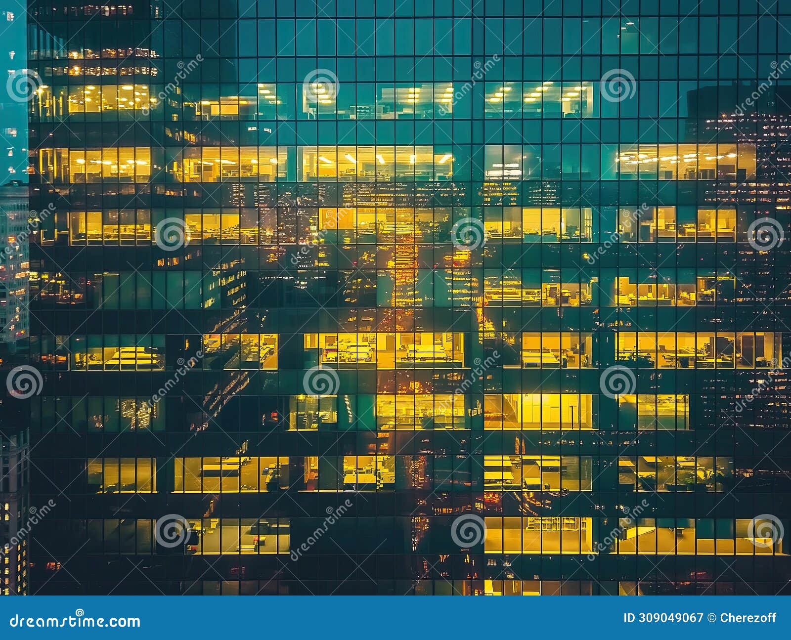 Exterior of a Skyscraper with Panoramic Windows Stock Image - Image of ...