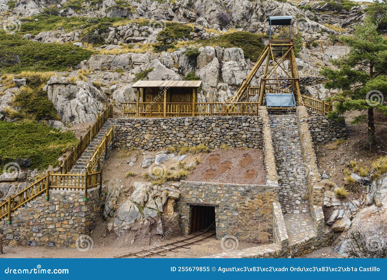 Exterior of a Small Iron Mine, Restored. Stock Image - Image of ...