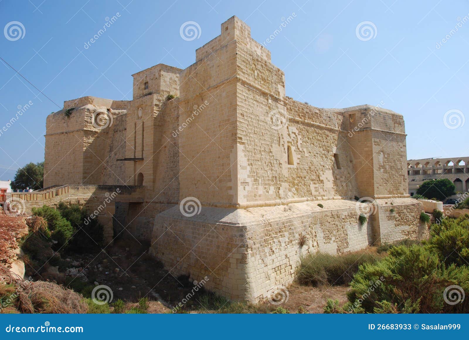 Exterior of St. Thomas Tower Stock Image - Image of marsaskala ...