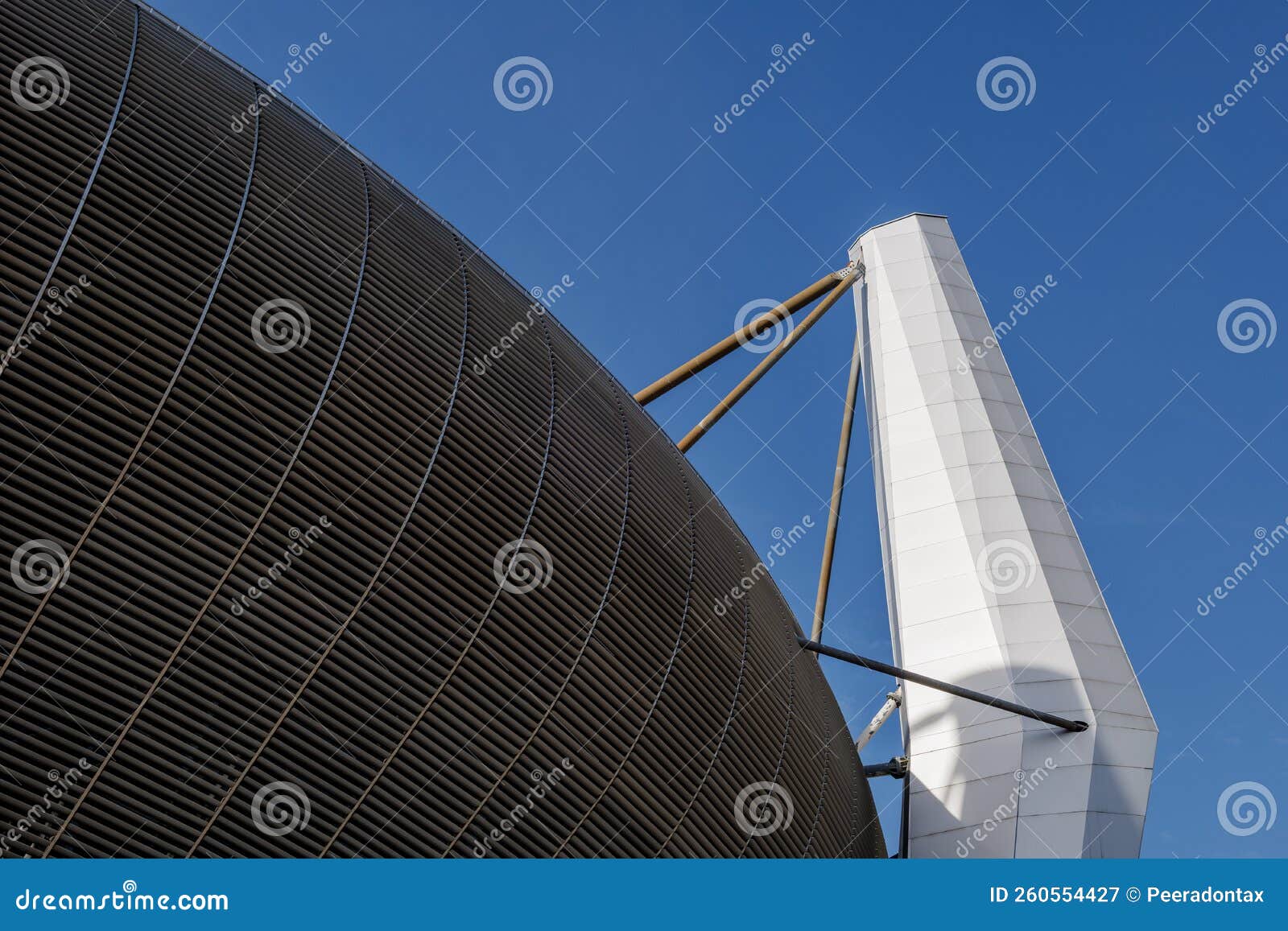 The Exterior Structure of Football Stadium. Editorial Photography ...