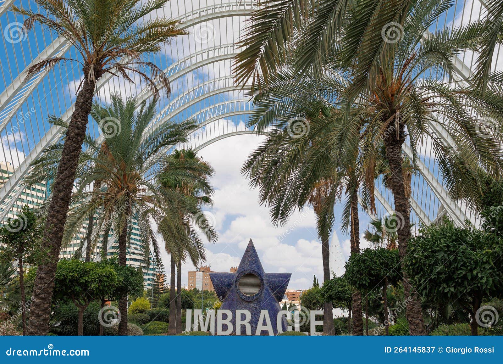 Exterior Structure of the Umbracle Modern Building with Its Greenery in ...