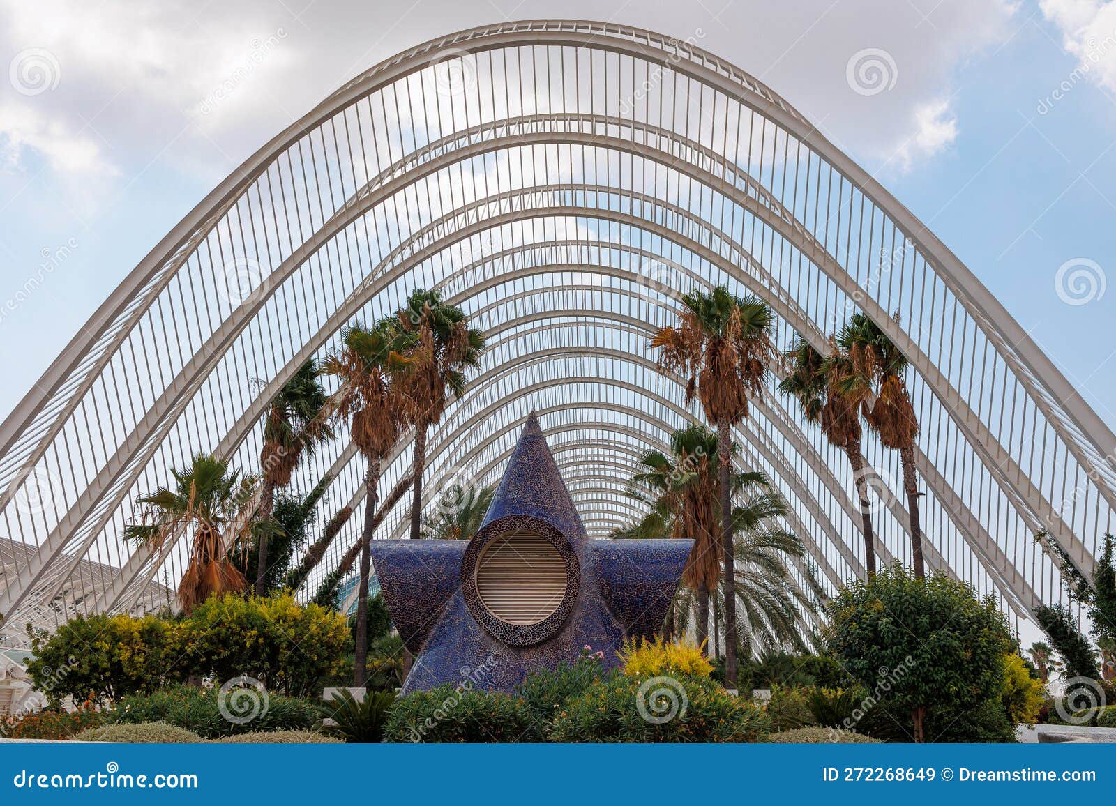 Exterior Structure of the Umbracle Modern Building with Its Greenery in ...