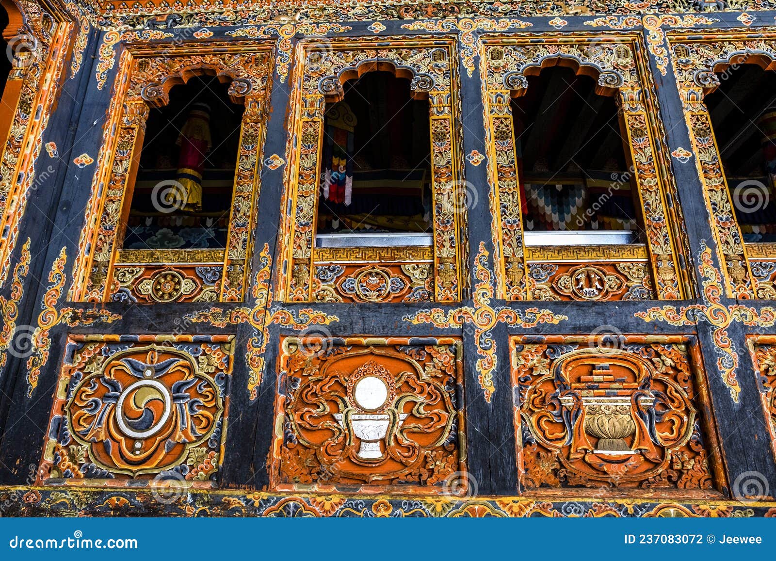 Exterior of the Tango Goemba Monastery in Bhutan Stock Photo - Image of ...