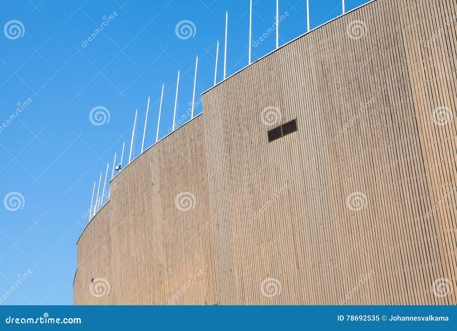 Exterior Timber Cladding of Helsinki Olympic Stadium Editorial Image ...