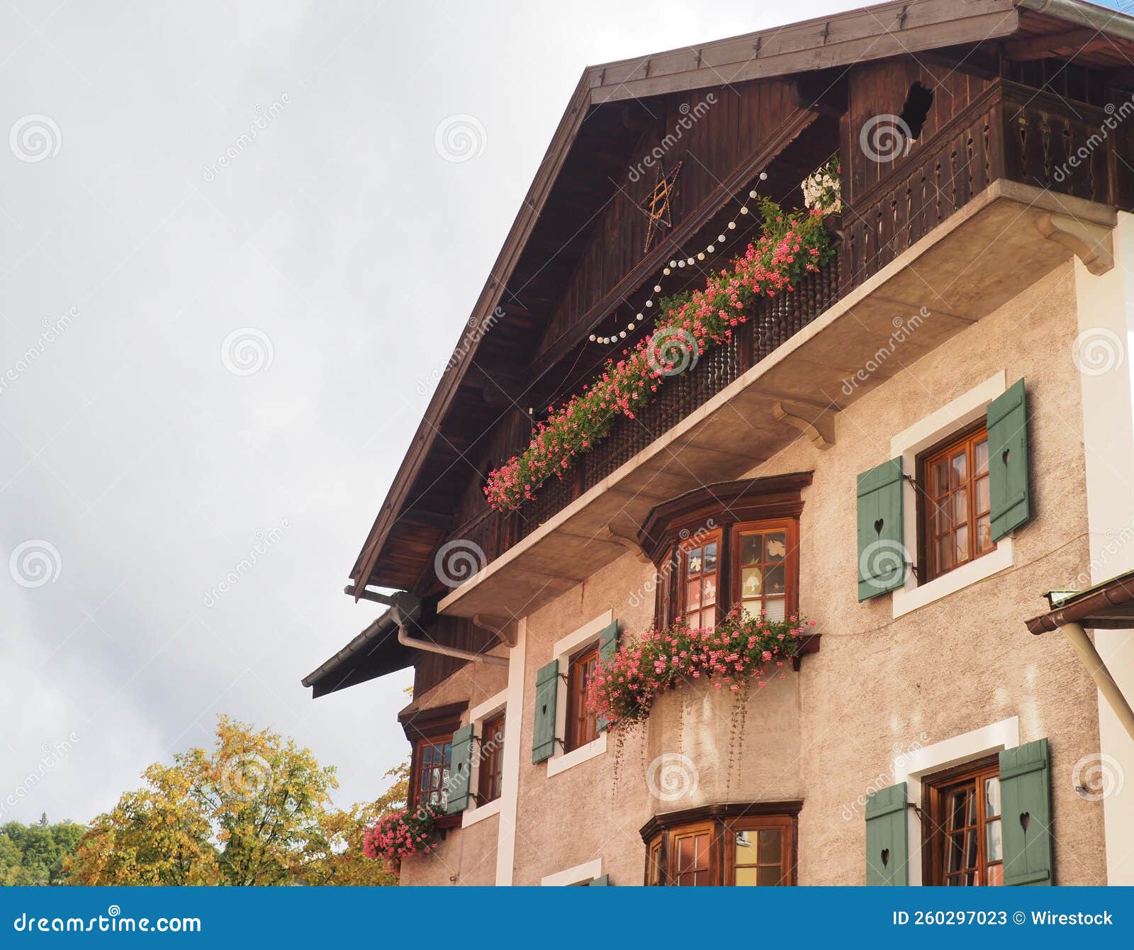 Exterior of Traditional Bavarian House Stock Image - Image of ...