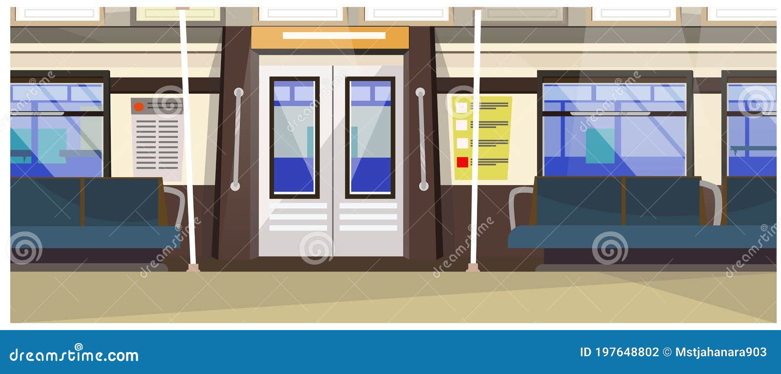 Exterior of Underground Train Vector Illustration Stock Vector ...