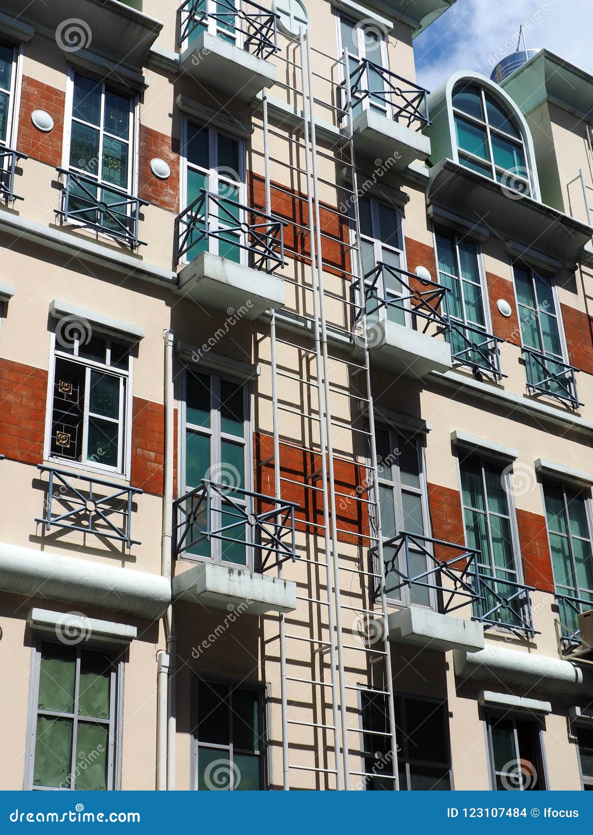 Building with Rectangular and Arched Windows Stock Photo - Image of ...