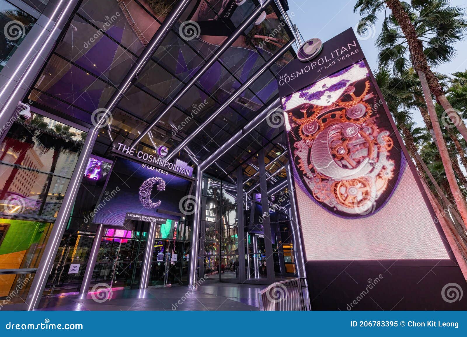 Exterior View of the Cosmopolitan Editorial Image - Image of strip ...