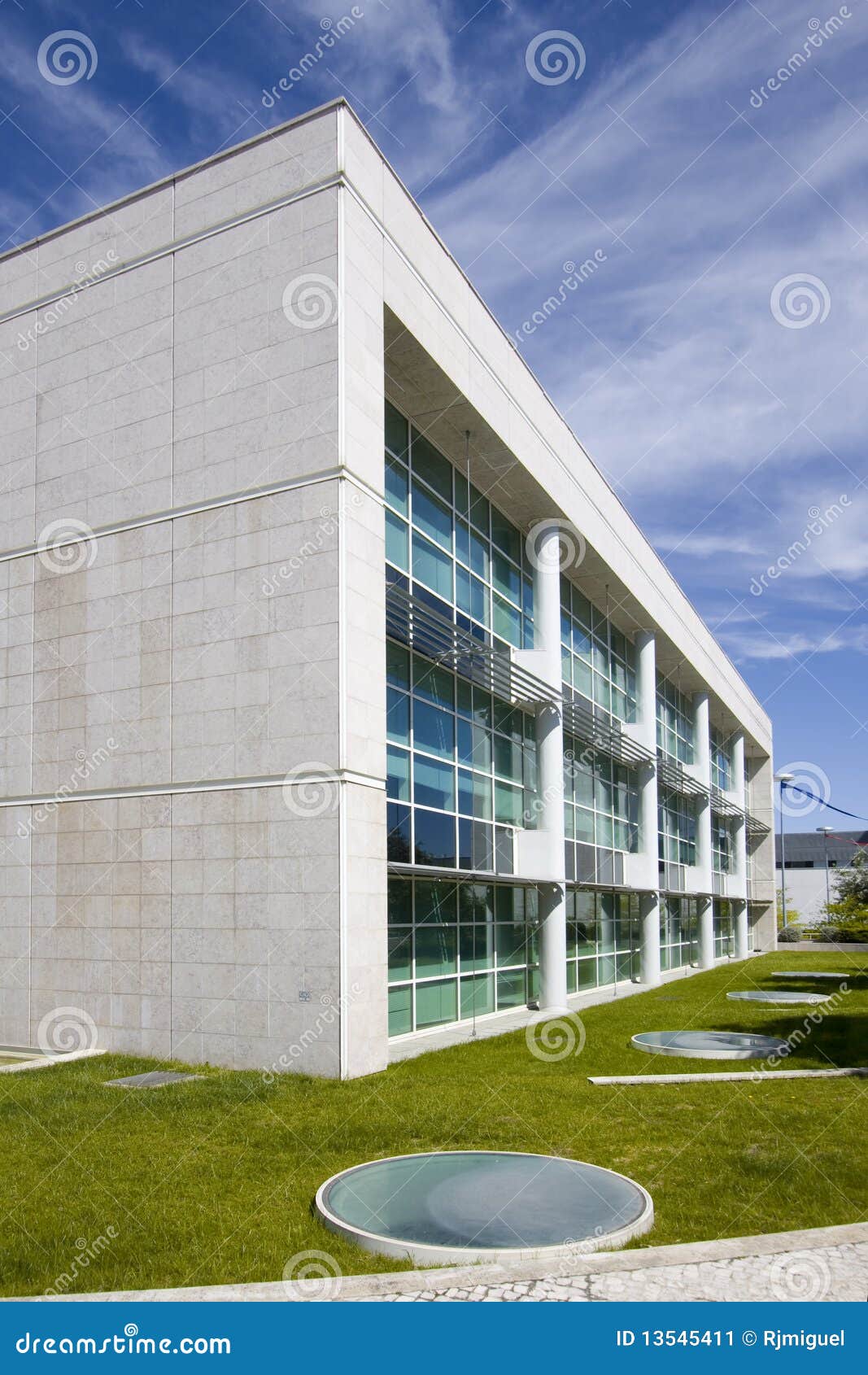 Exterior View of Downtown City Office Buildings Stock Image - Image of ...