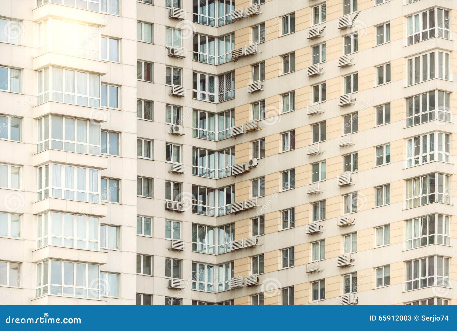 Exterior View of Modern Tall House Building. Stock Image - Image of ...