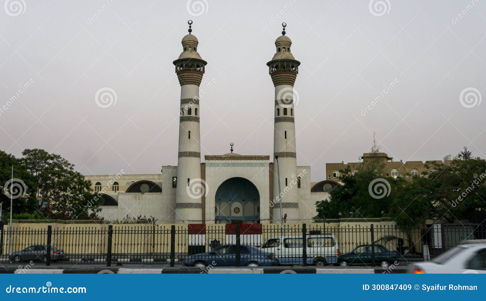 The Exterior View of Mosque on Cairo at Sunset Stock Image - Image of ...