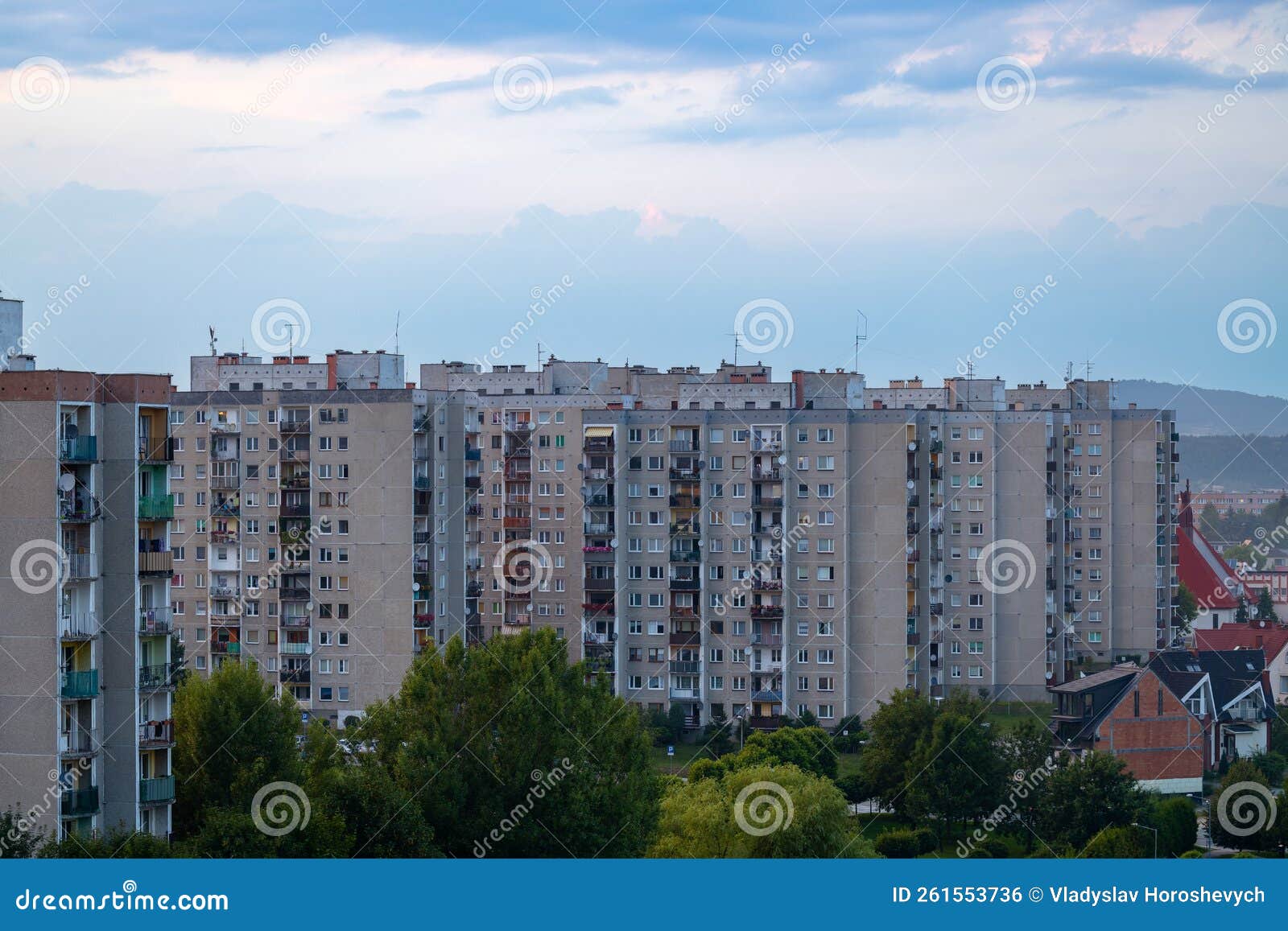 Exterior View of the Old Panel High-rise Building of the House of the ...