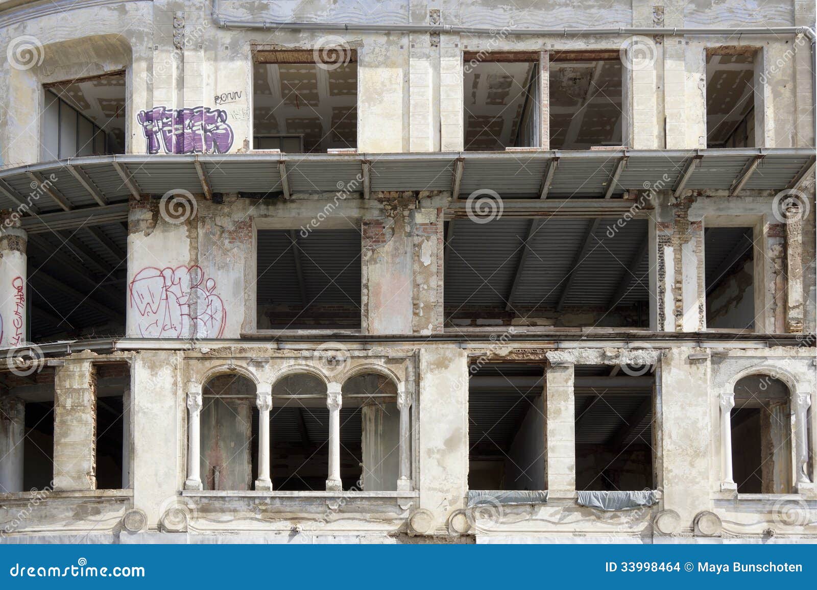 Exterior of a Vintage Old Building Stock Photo - Image of exterior ...