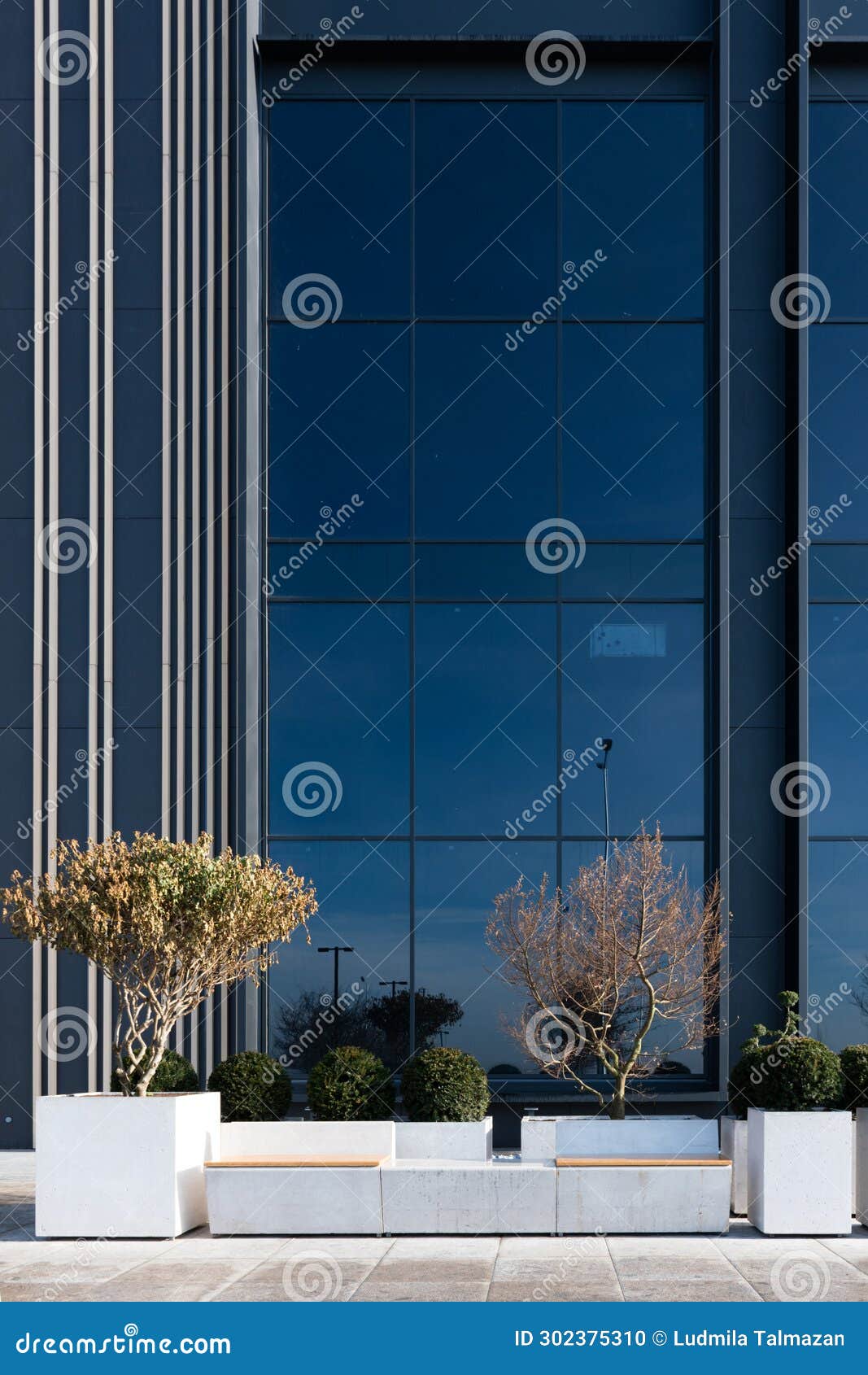 Exterior Wall of a Modern Building Stock Photo - Image of bank, block ...