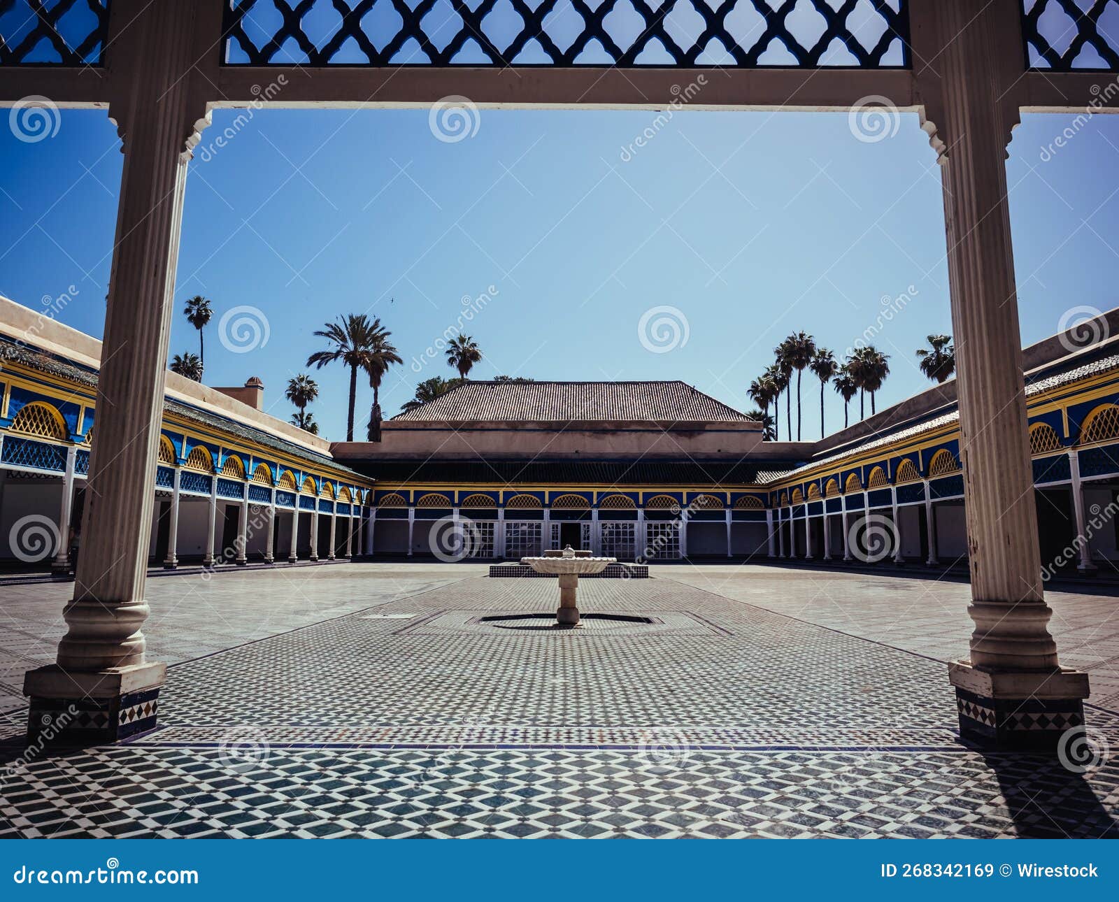 Exterior of the White Building Under the Sun Light in Morocco. Stock ...