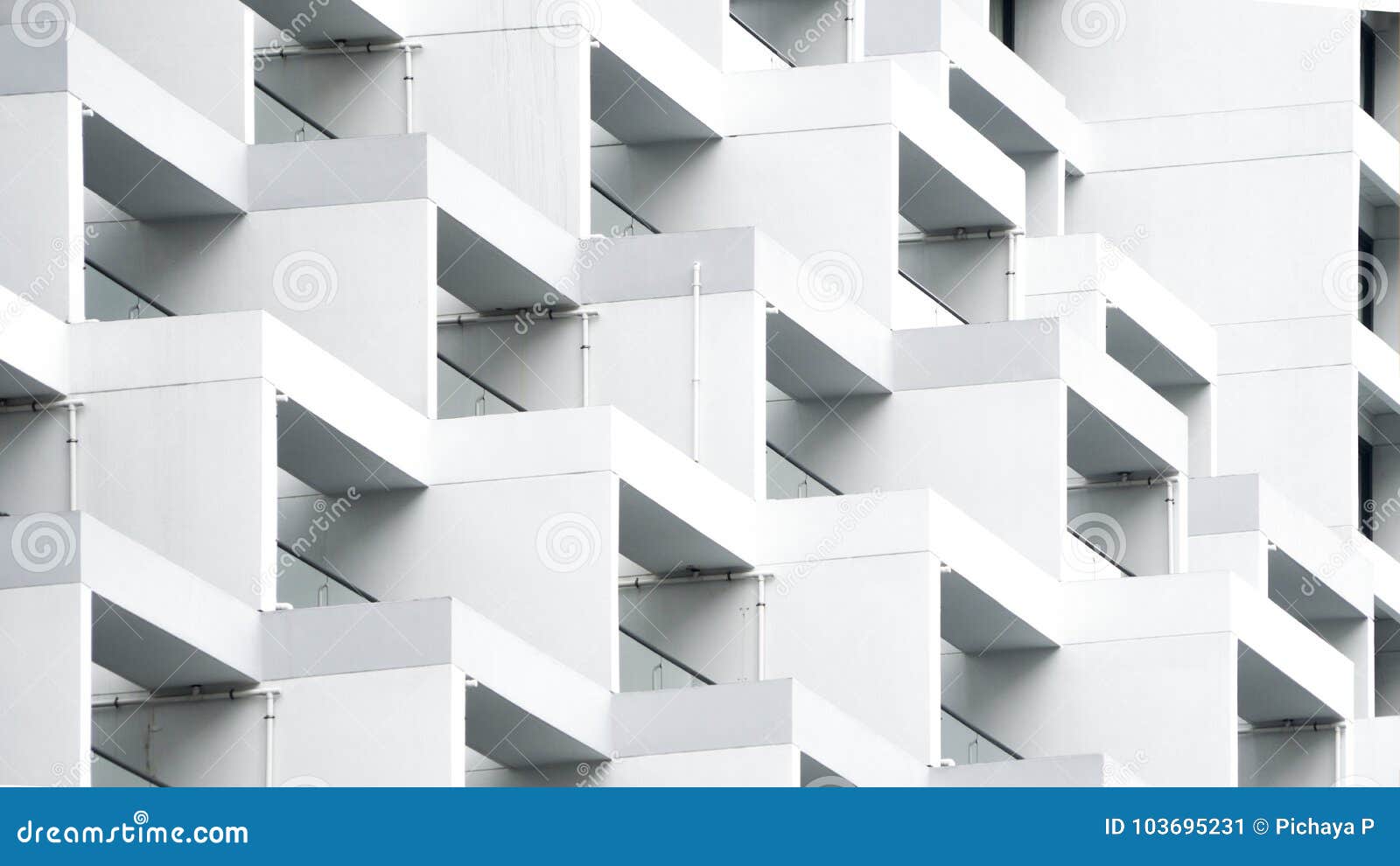 Exterior White Concrete Pattern Wall Building Stock Image - Image of ...