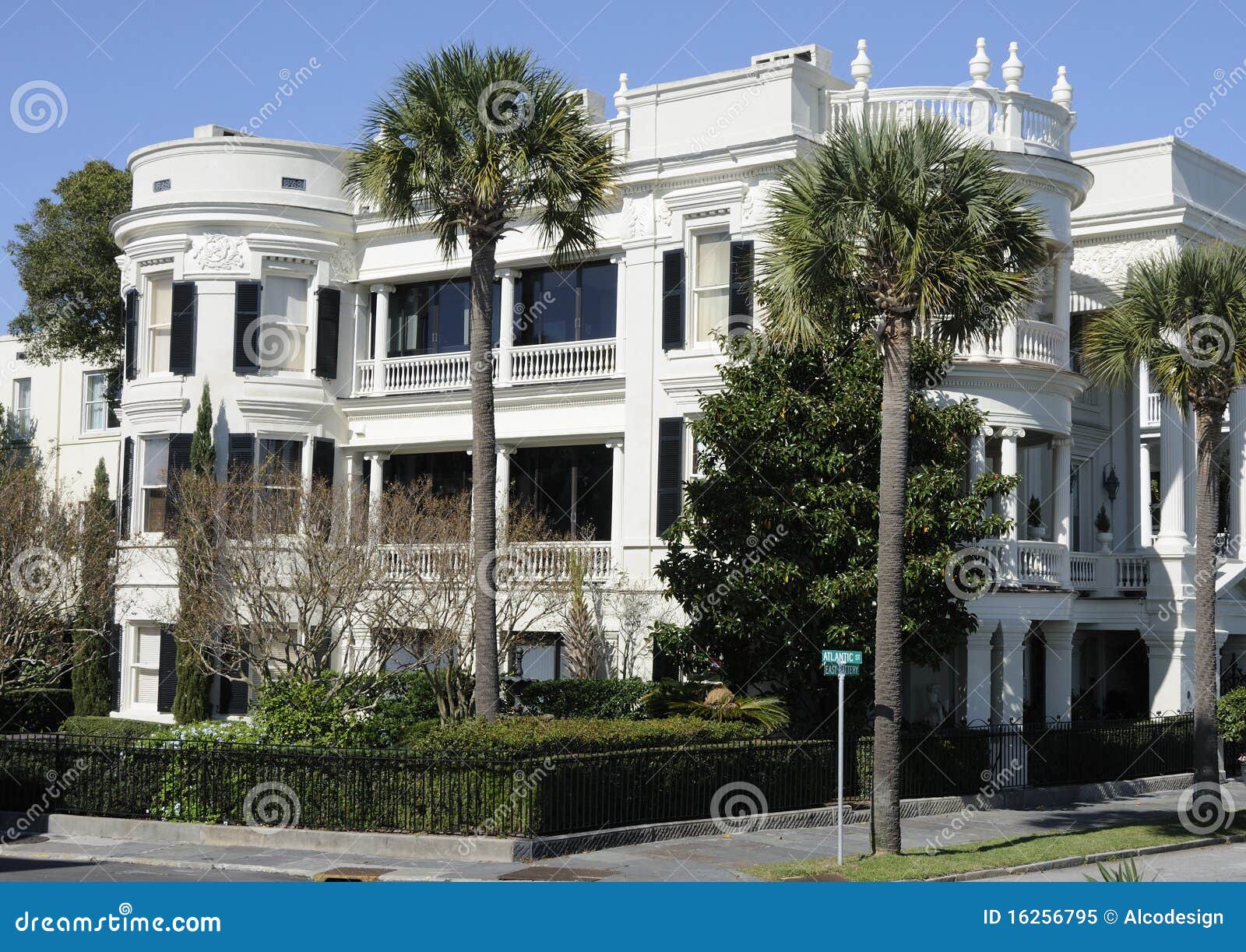 Exterior of white mansion stock image. Image of garden - 16256795
