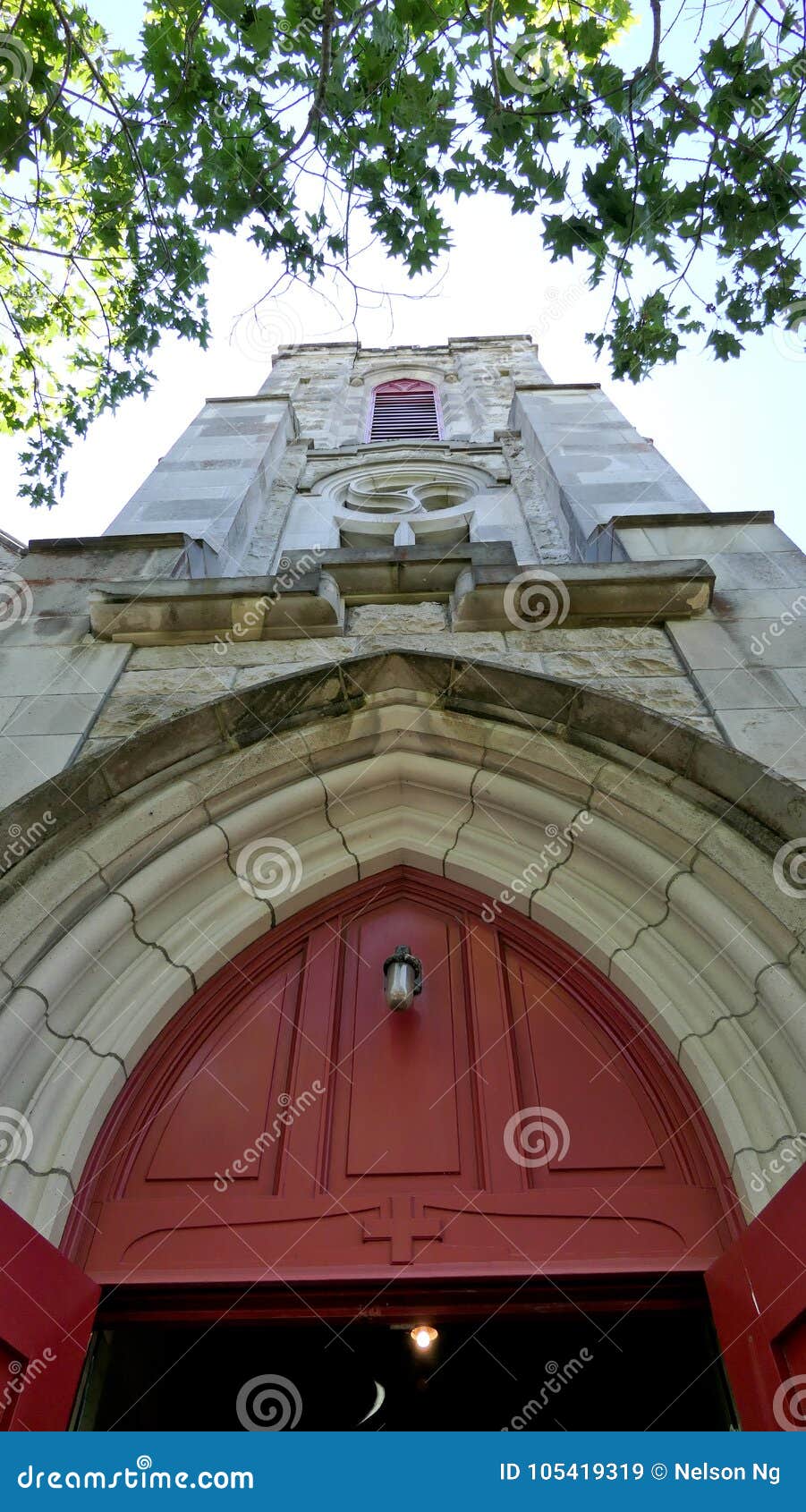Exterior Wide Shot of a Funeral Chapel Stock Image - Image of goodbye ...