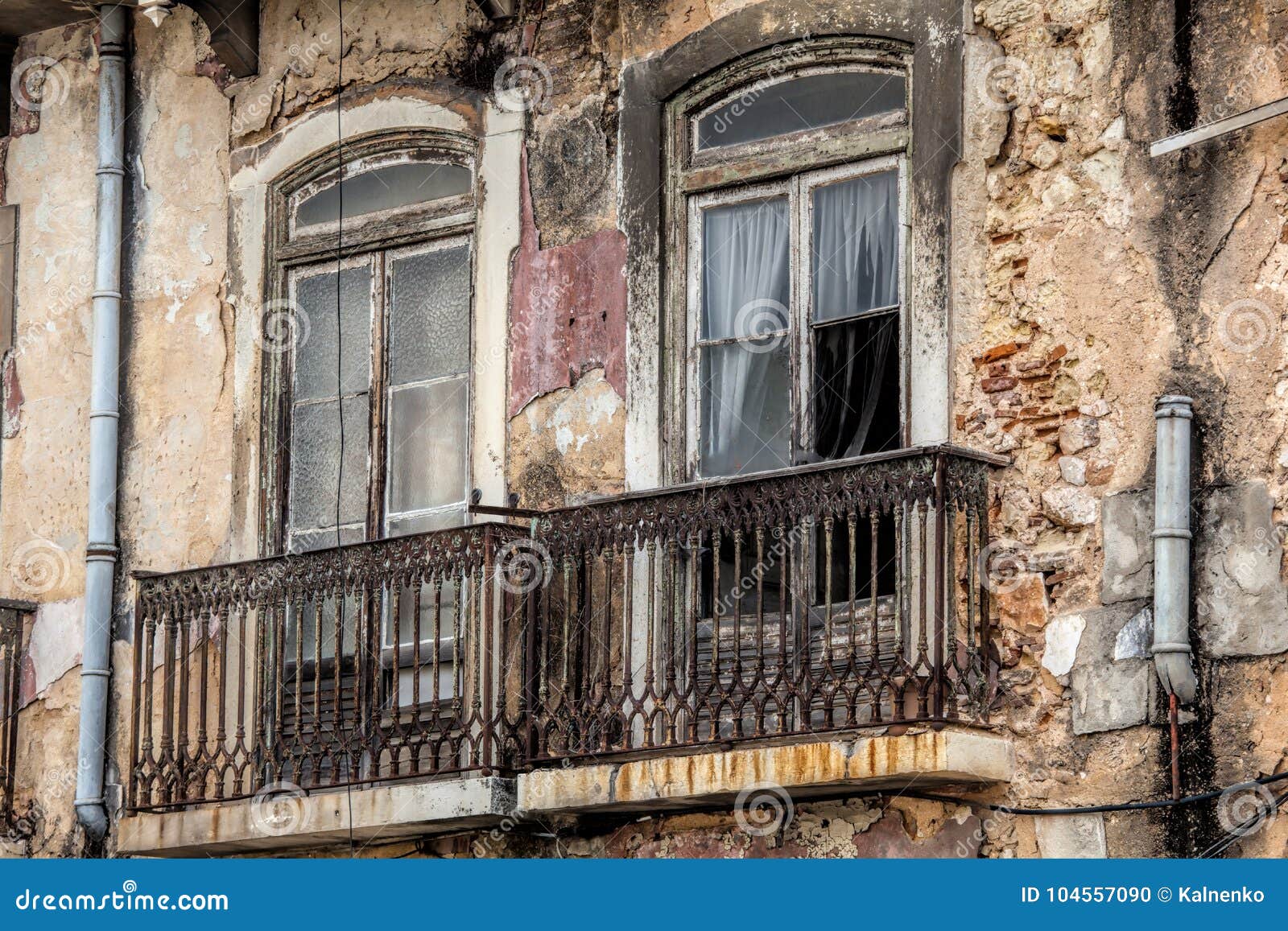 Exterior Windows of an Old Building Stock Photo - Image of europe ...