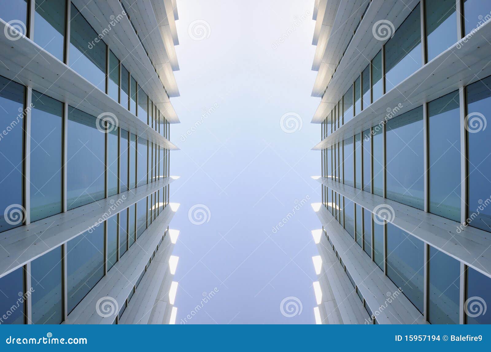 Exterior Windows of Two Identical Modern Buildings Stock Photo - Image ...