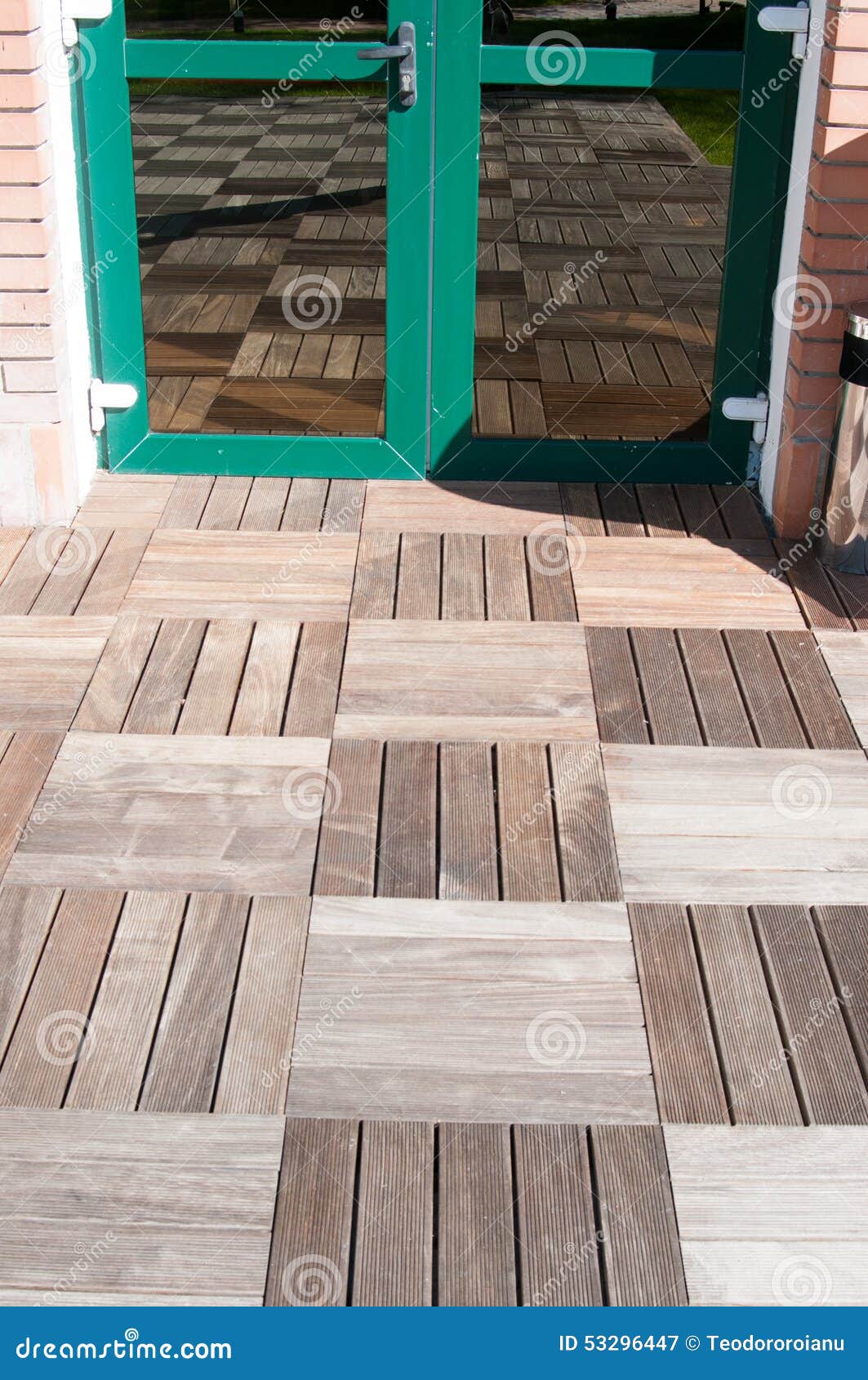 Exterior wood pavement stock image. Image of close, door - 53296447