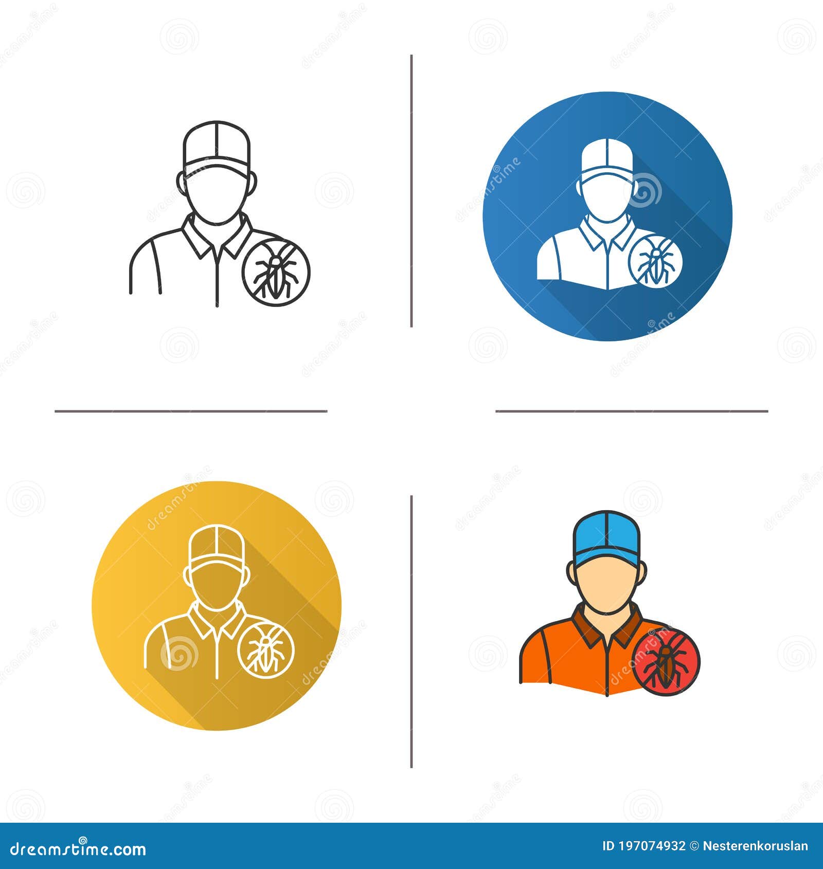 Exterminator icon stock vector. Illustration of design - 197074932