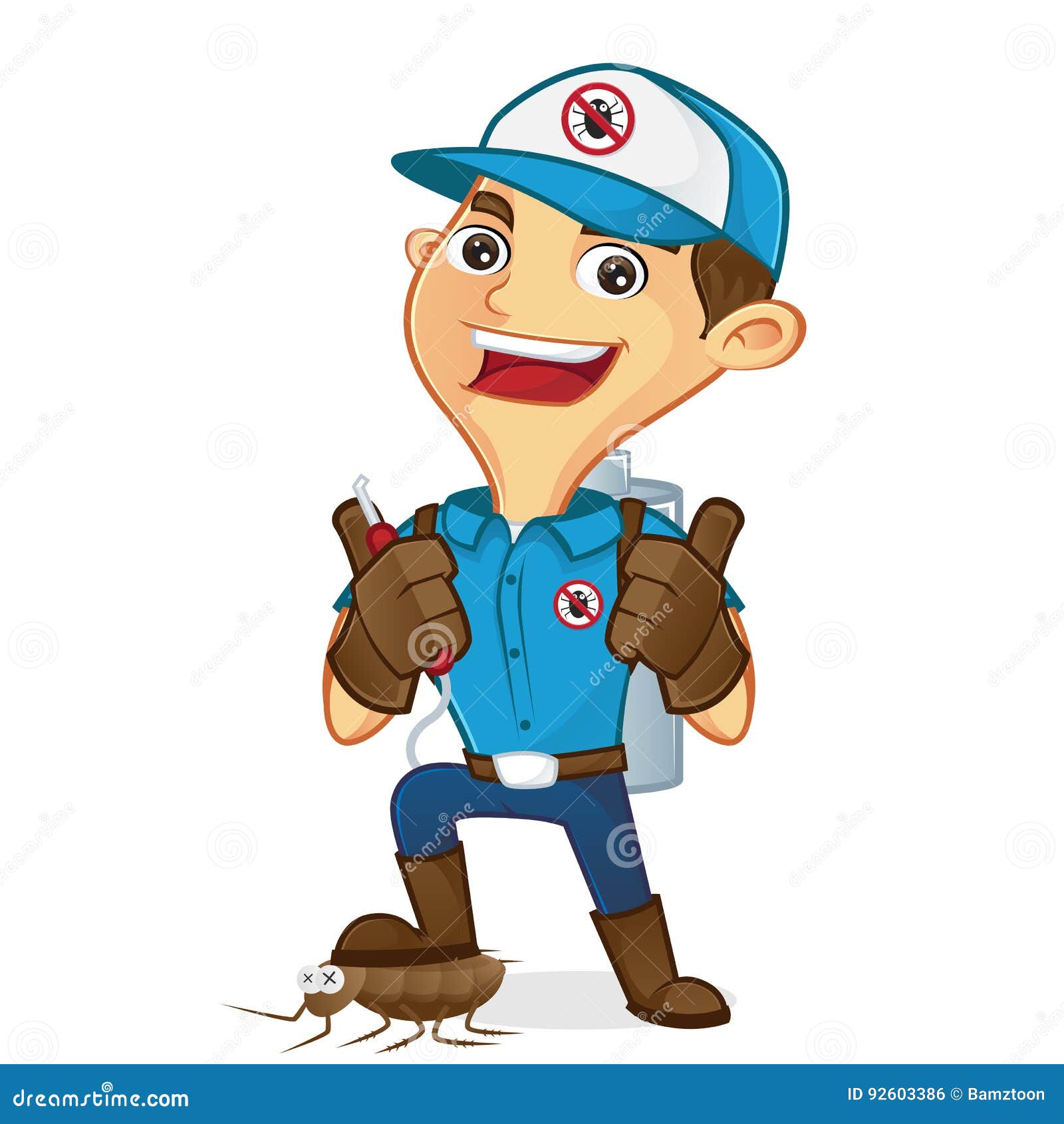 Exterminator With Sprayer Against Cockroaches, Mosquitoes, Ants, Ticks ...