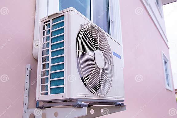 External Air Conditioner Compressor Unit are Installed on the Outside ...