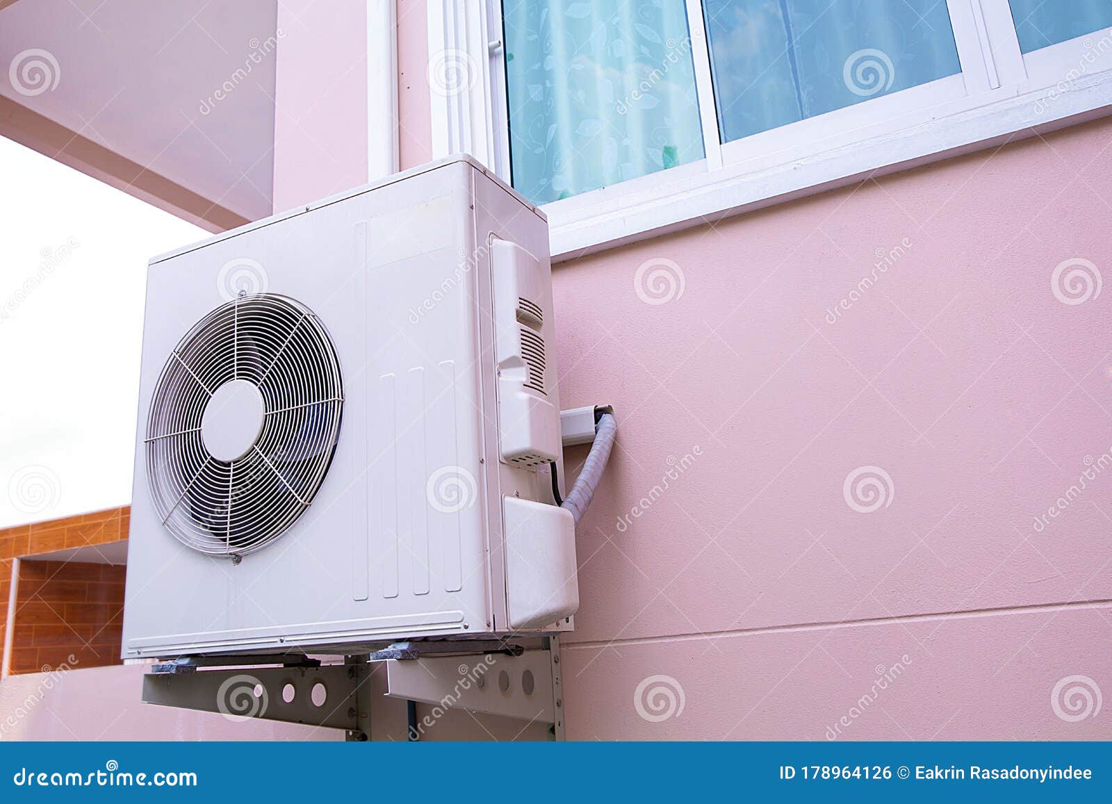 External Air Conditioner Compressor Unit are Installed on the Outside ...