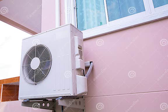 External Air Conditioner Compressor Unit are Installed on the Outside ...
